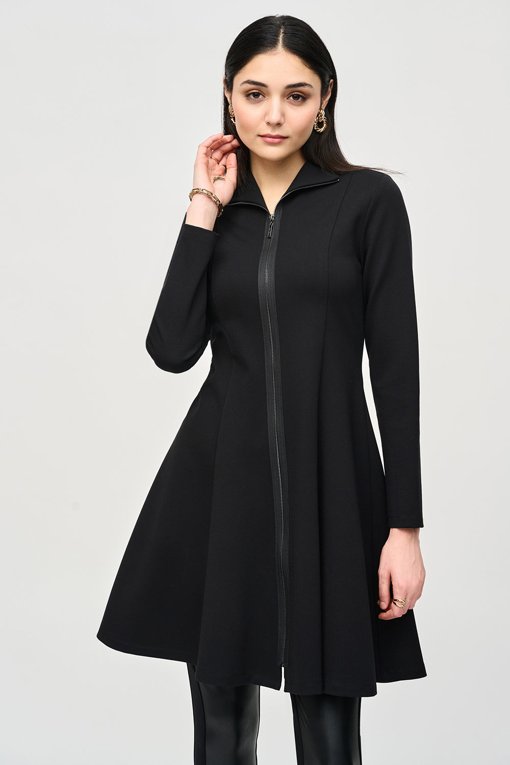 Joseph Ribkoff Heavy Knit Long Flared Coat Jr243330 – Bacio Collection
