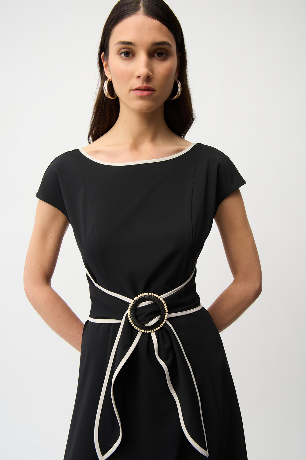 Joseph Ribkoff Colour Block Fit & Flare Dress | Bacio Collection