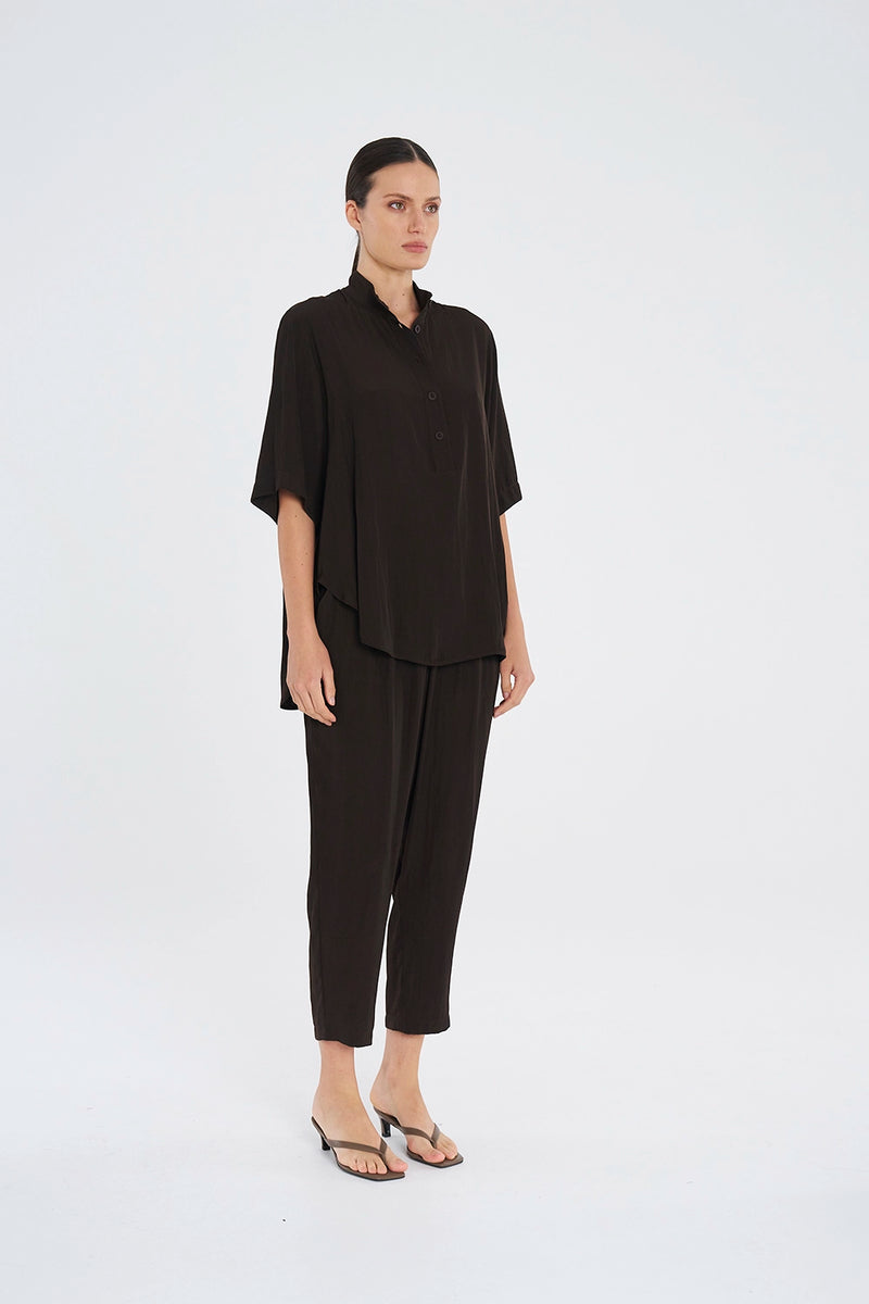 Mela Purdie Soft Capri in Fudge F67 1615 - Pre-Order February Delivery ...