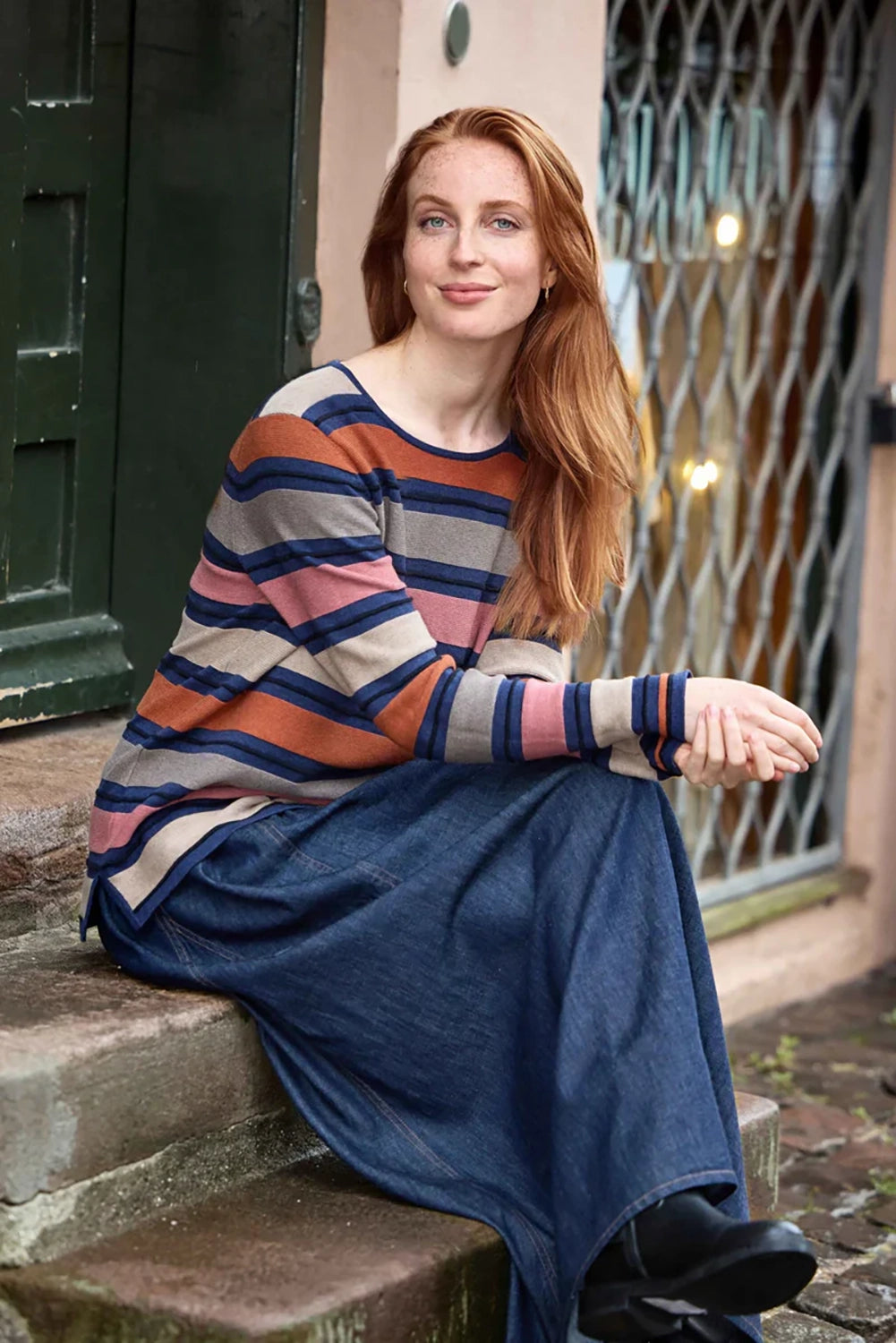 Mansted Dena Eco Link Stripe Crew – Bacio Collection