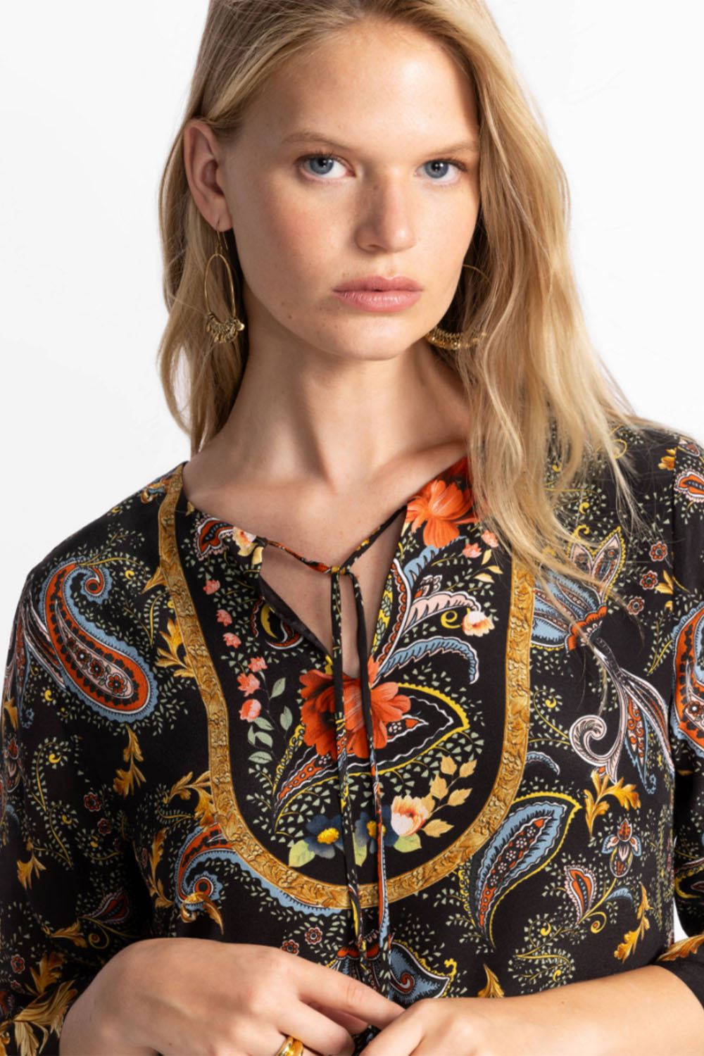 Johnny Was Sofiya Silk Dress – Leto Print | Bacio Collection