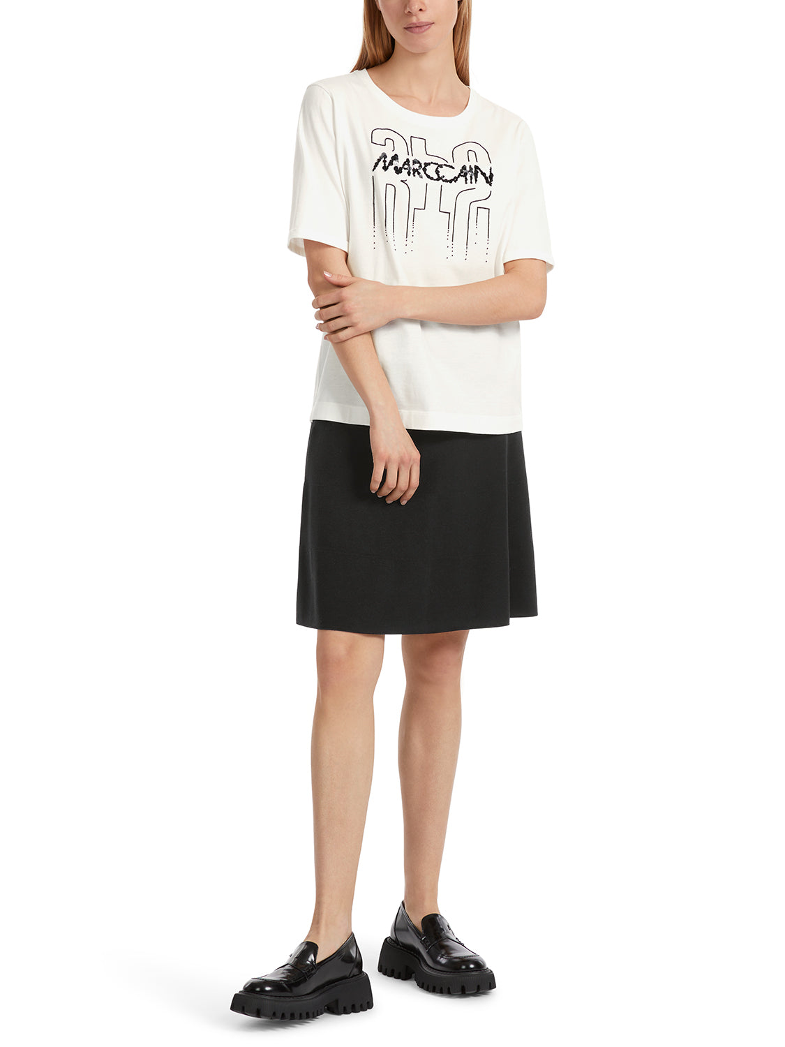 MarcCain T-shirt with Appliqué VS 48.08 J69 – Bacio Collection